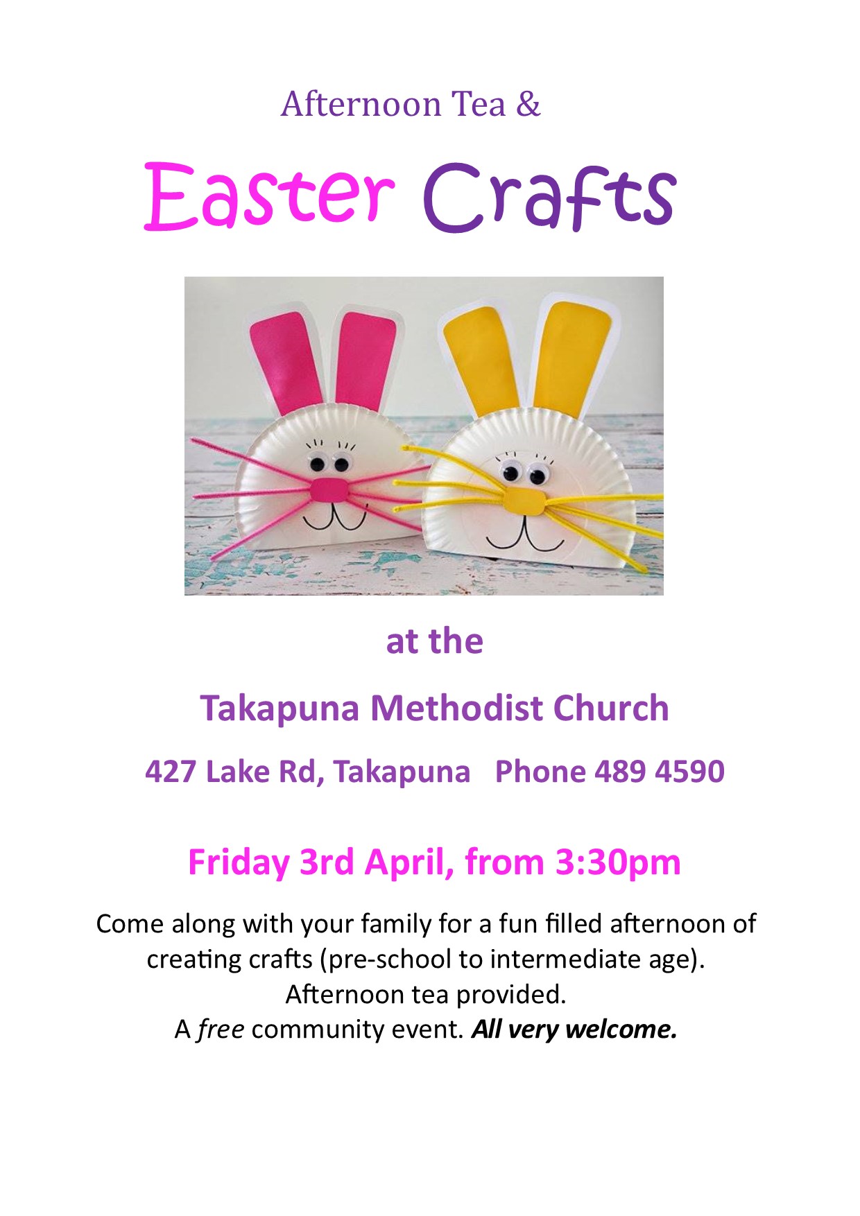 Children’s Easter Craft Afternoon – Takapuna Methodist Church